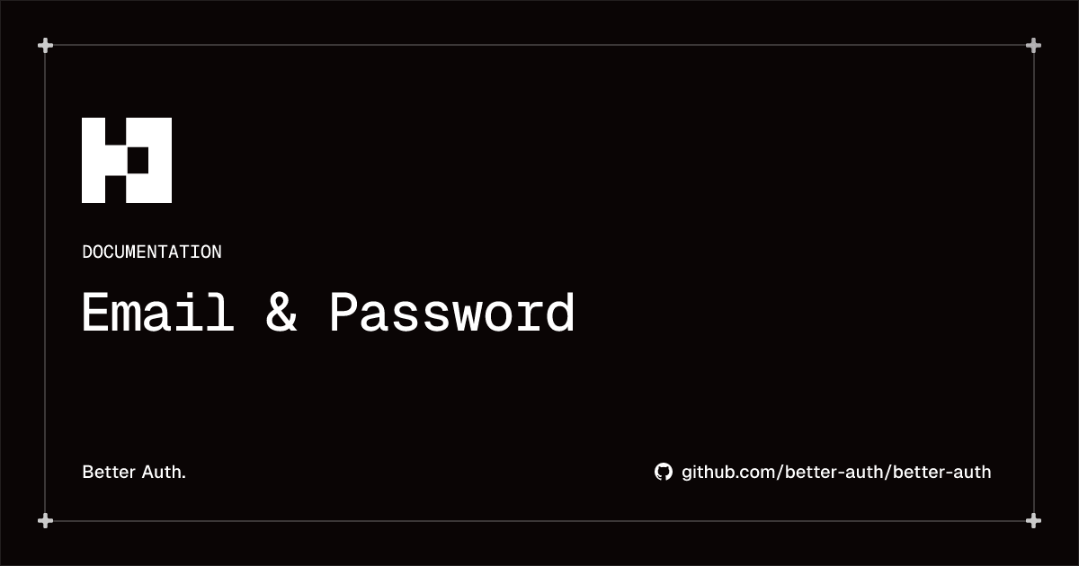 Email & Password | Better Auth