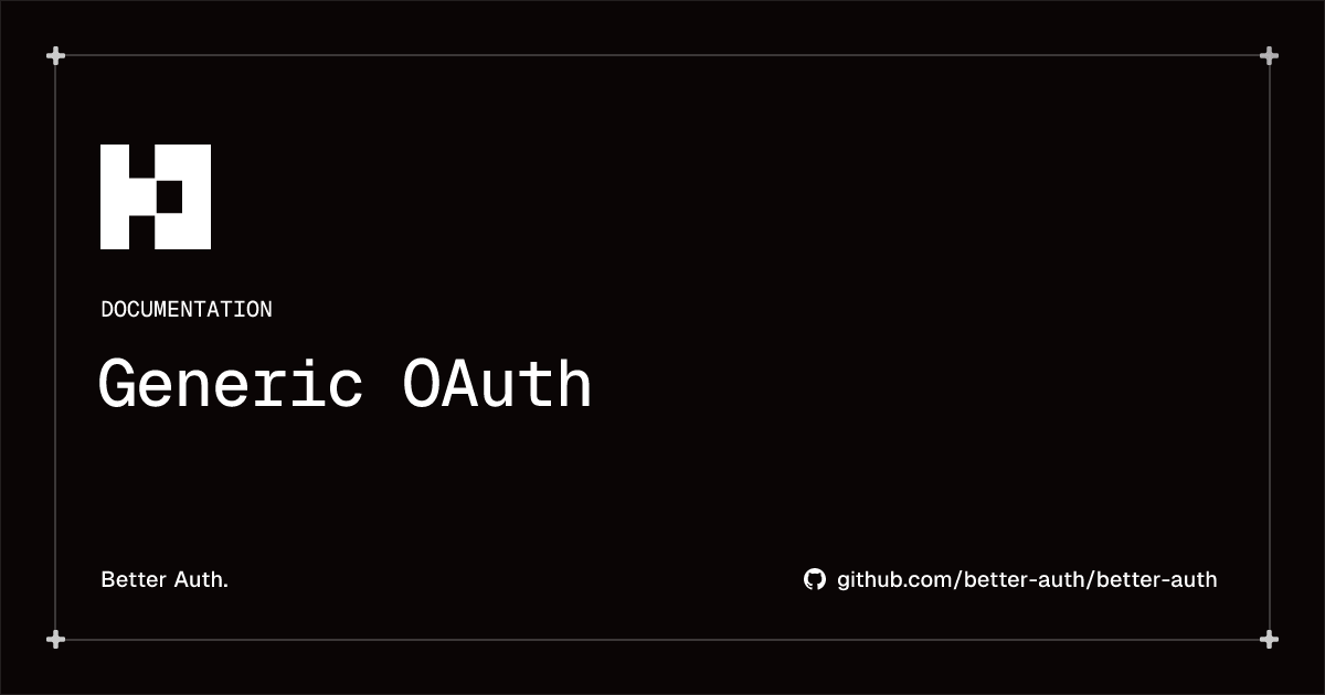 Generic OAuth | Better Auth