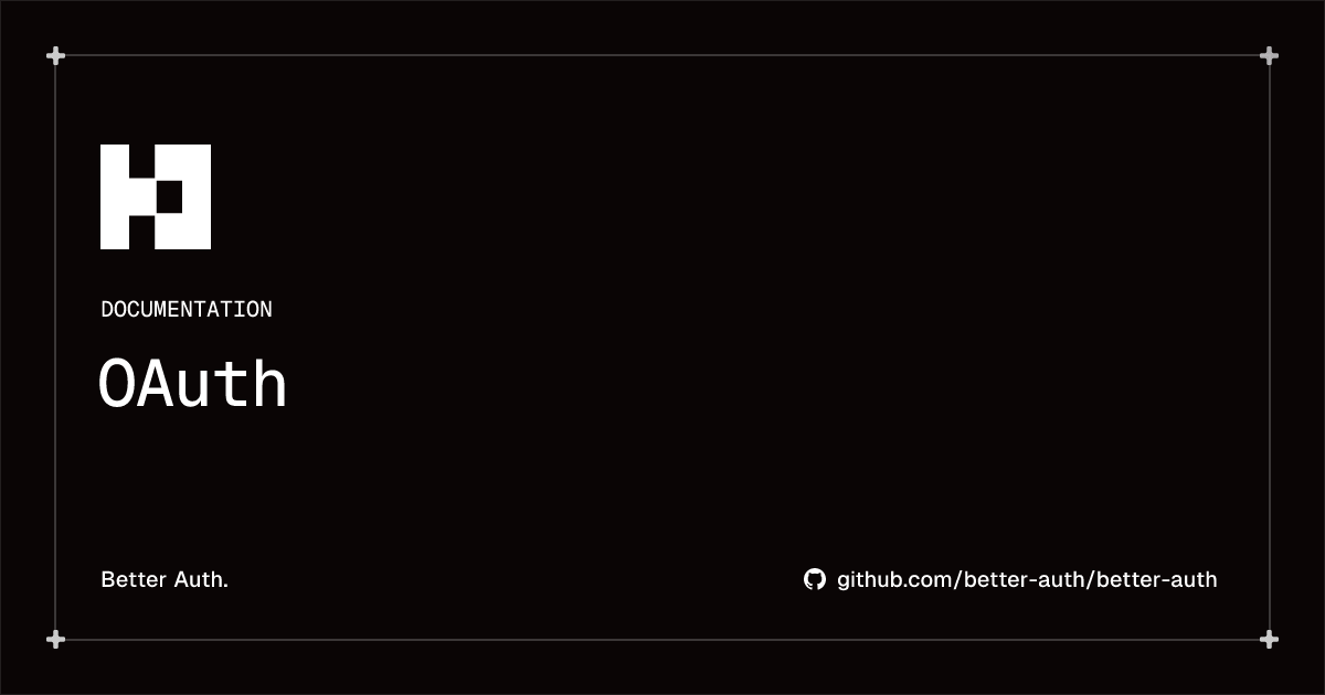 OAuth | Better Auth