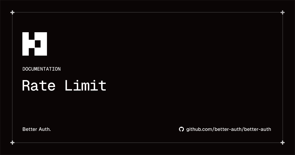 Rate Limit | Better Auth